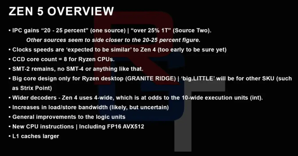 Zen 5 will bring 20%+ IPC Improvements over Zen 4 according to rumors ...